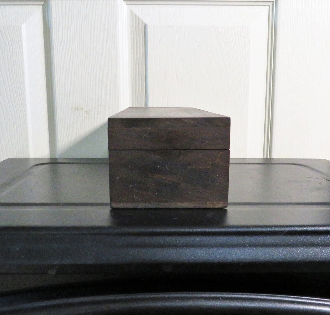 Greyhound Box, Stained & Wood Burn, Wood Trinket Box 10-3/4 X 3 X 3-3/4 ...