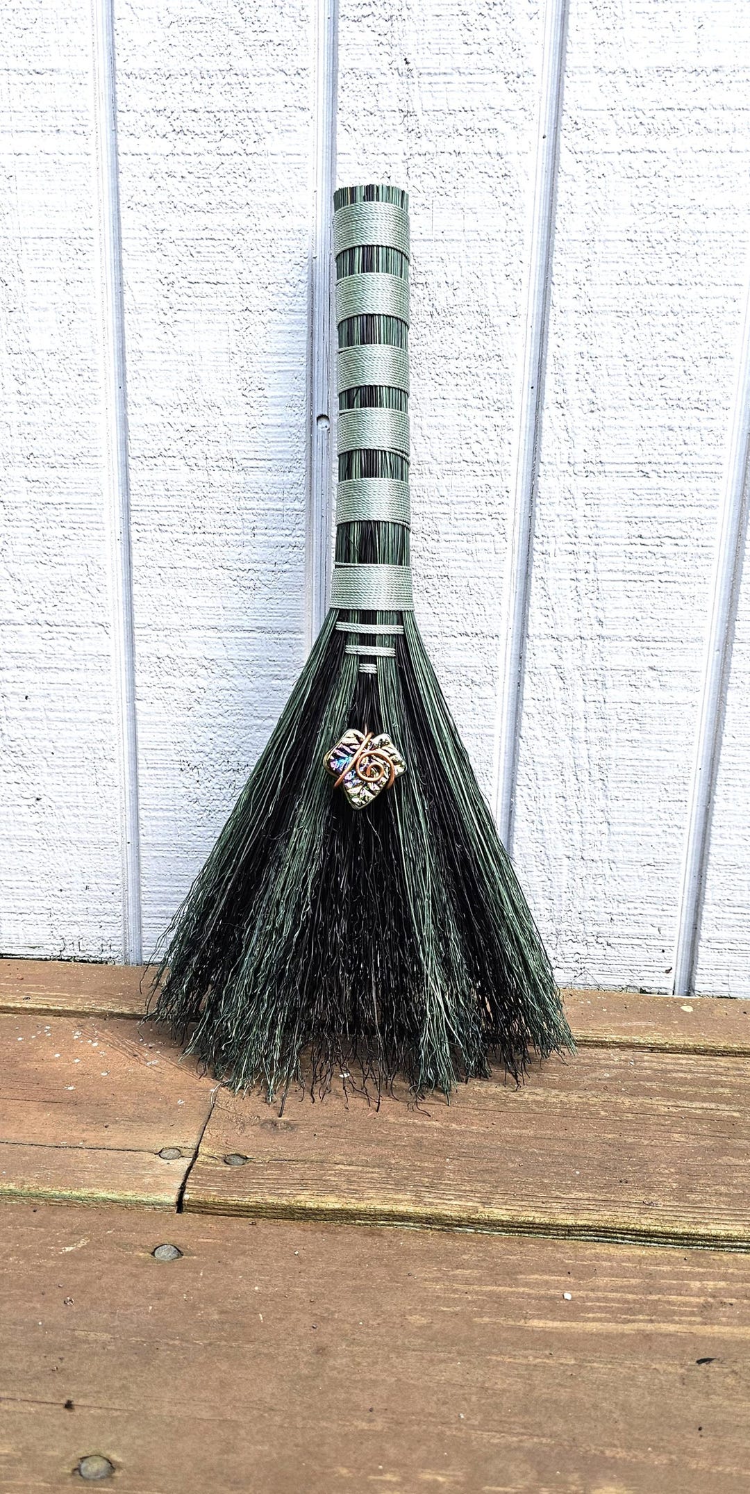 Broom Black and Green Hawks Tail Whisk 16" - Etsy
