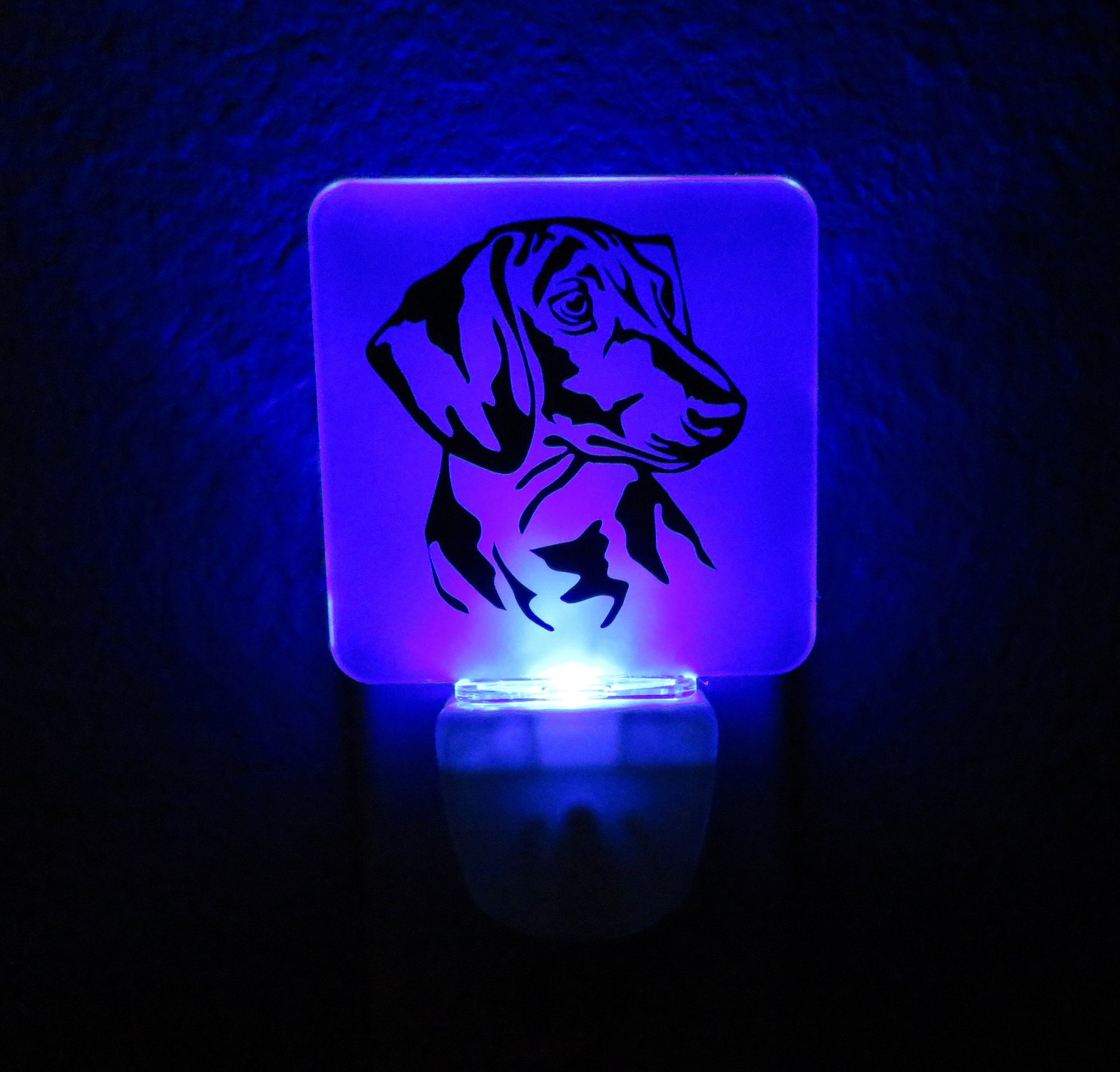 Dachshund Night Light Weenie Dog Blue LED Night Light - Etsy