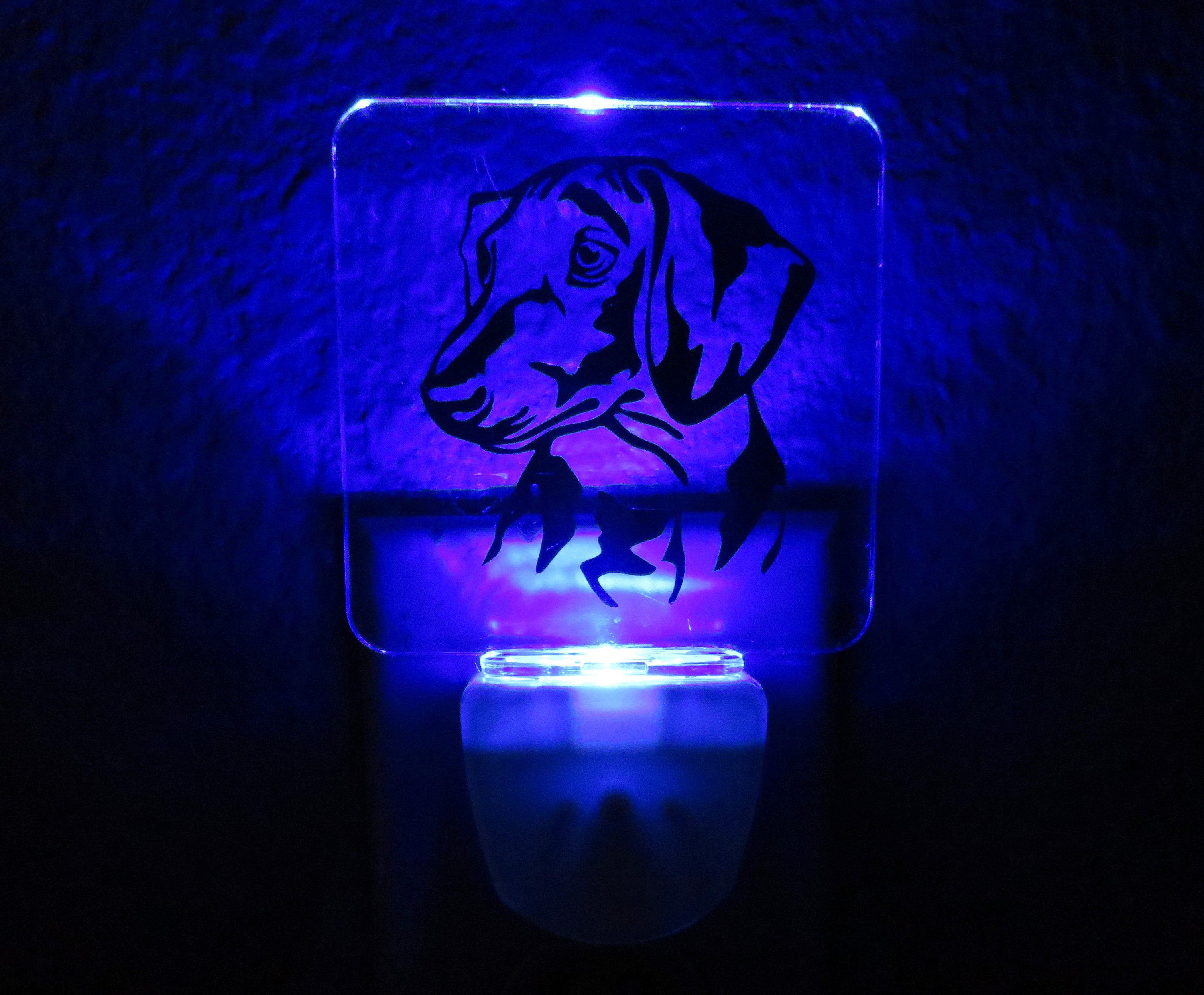 Dachshund Night Light Weenie Dog Blue LED Night Light - Etsy