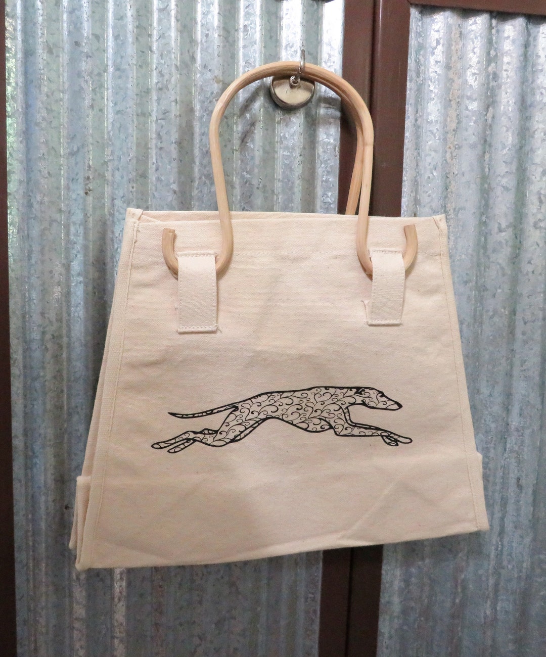 Greyhound Tote Bag Greyhound Mom & Filigree Greyhound Mango de Madera ...