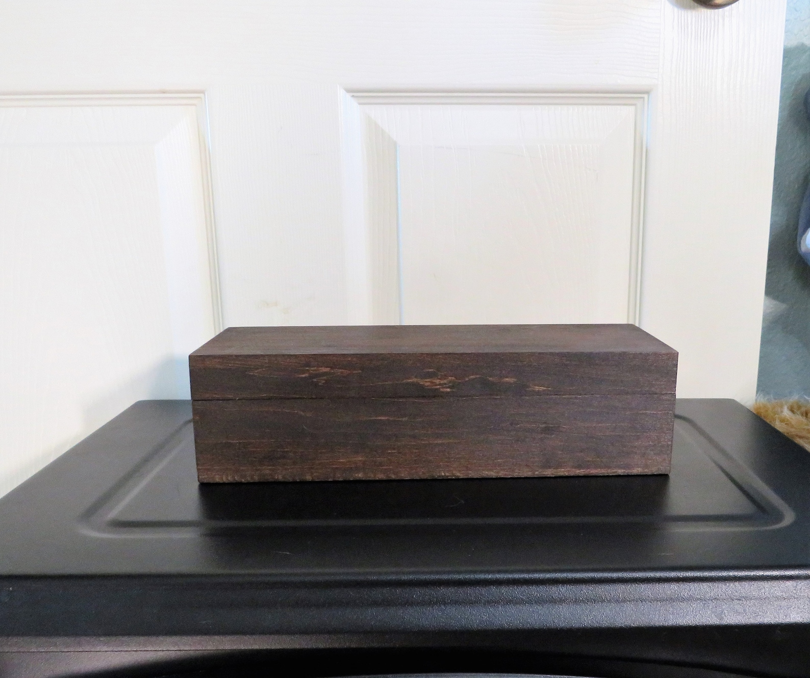 Greyhound Box, Stained & Wood Burn, Wood Trinket Box 10-3/4 X 3 X 3-3/4 ...