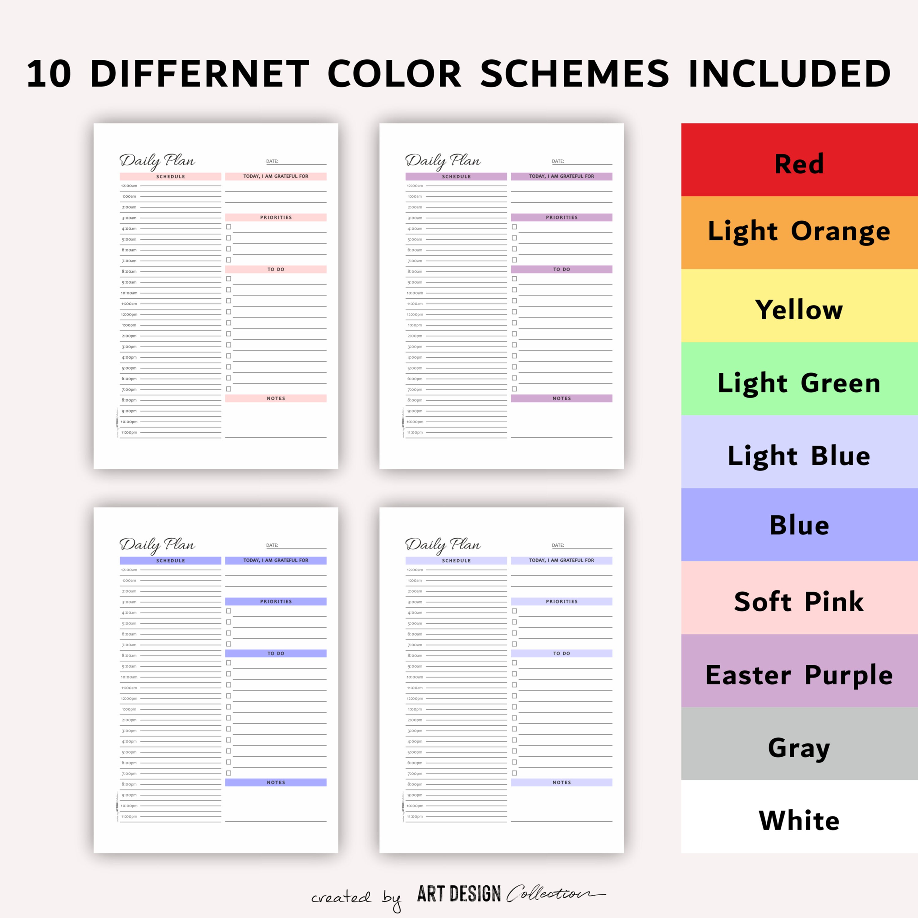 EDITABLE DAILY PLAN, Digital Planner Planner, Digital Download Budget ...