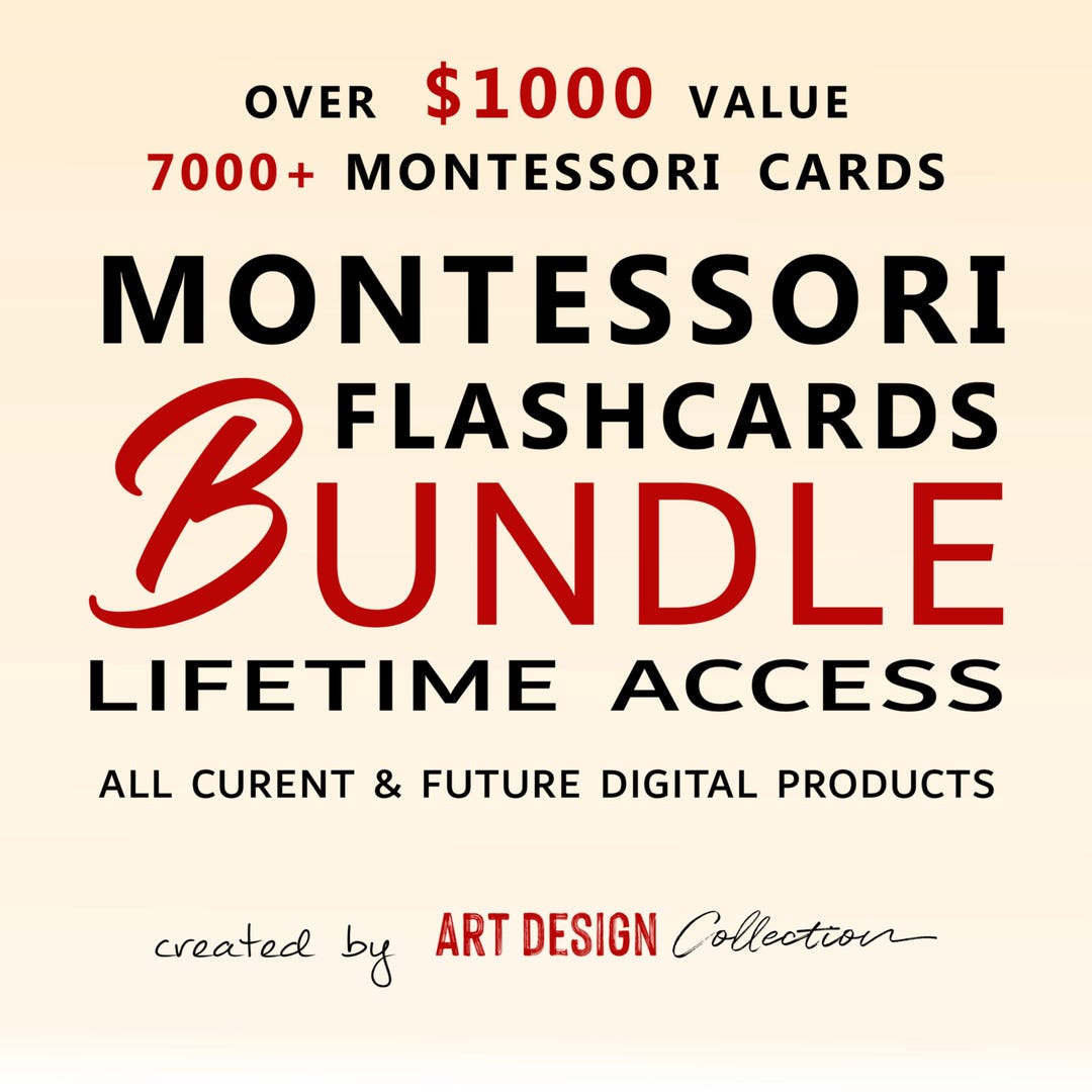Montessori Cards Bundle • Montessori Flashcards • Flashcard Mega Bundle ...