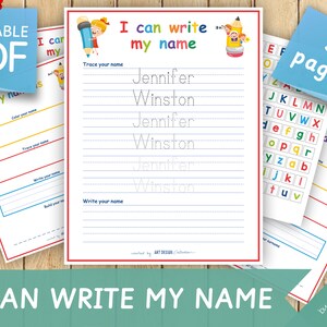 I Can Write My Name Editable Busy Book Preschool Activity Homeschool ...