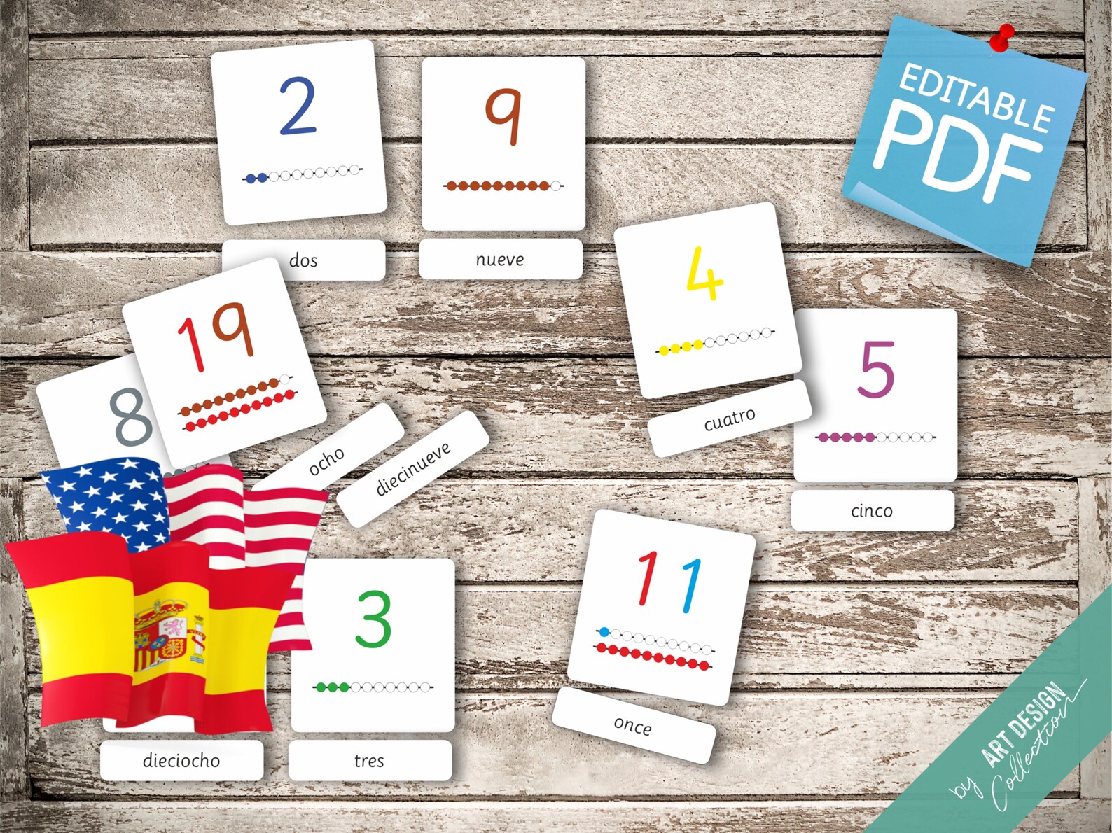 NUMBERS 0 to 31 SPANISH Edition 32 Spanish and 32 English - Etsy