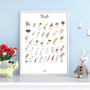 TOOLS POSTER • Montessori Poster • Montessori Educational Homeschooling ...