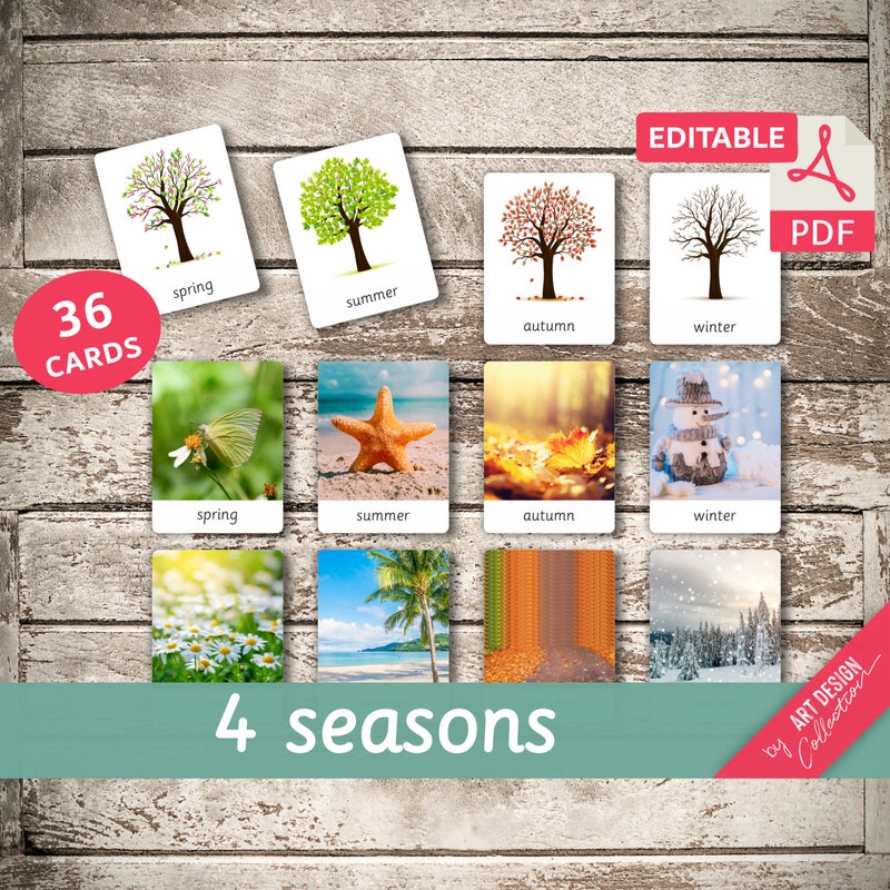 Seasonal Flash Card - Etsy UK