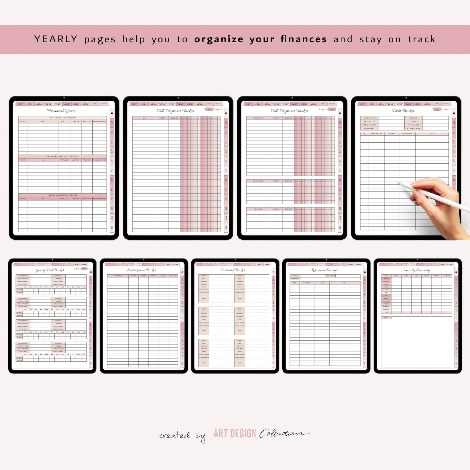 Digital BUDGET Planner, Goodnotes Digital Planner Digital Finance ...