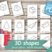 3D GEOMETRIC SHAPES FRENCH Edition • 20 French and 20 English Editable ...