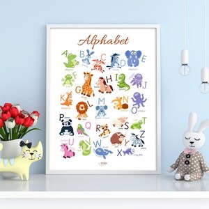 ANIMAL ALPHABET POSTER • Montessori Poster • Montessori Educational ...