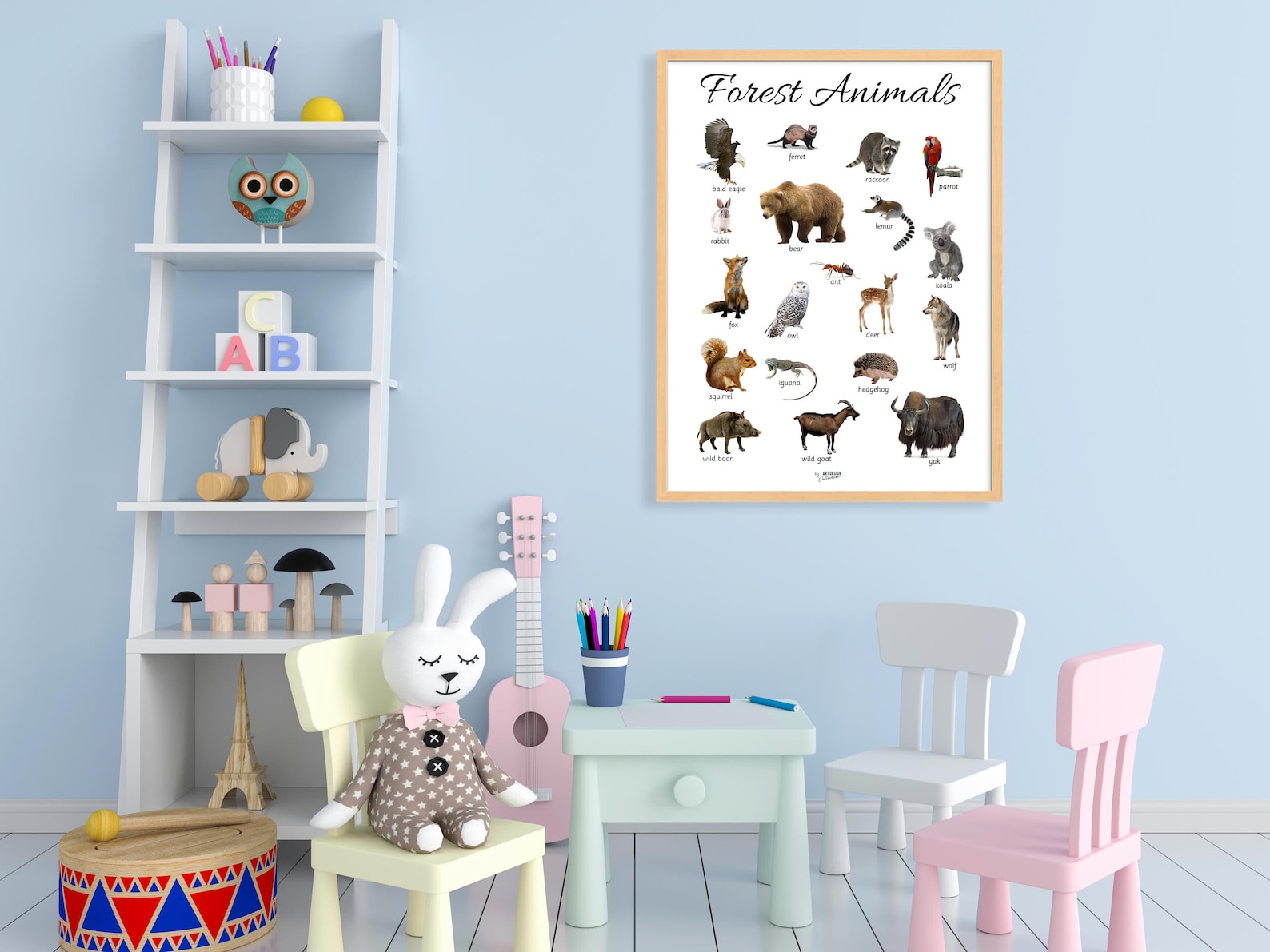 FOREST ANIMALS POSTER Montessori Poster Montessori - Etsy
