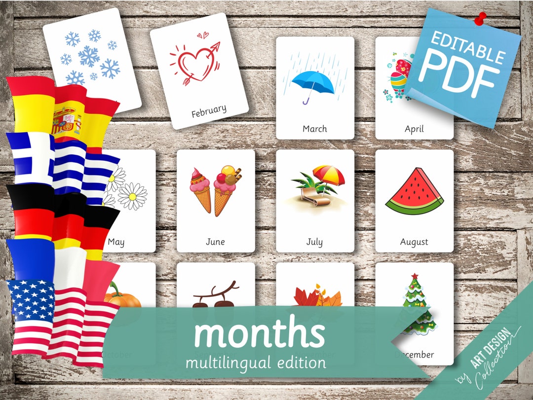 MONTHS MULTILINGUAL Edition • 60 English, French, German, Greek, and ...