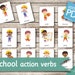 BUNDLE ACTION VERBS 62 Editable Montessori Cards Flash - Etsy