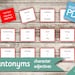 ANTONYMS Character Adjectives 29 Montessori Cards Flash Cards ...