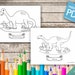 COLORING DINOSAURS • 25 Printable Dinosaurs • Flash Cards Nomenclature ...