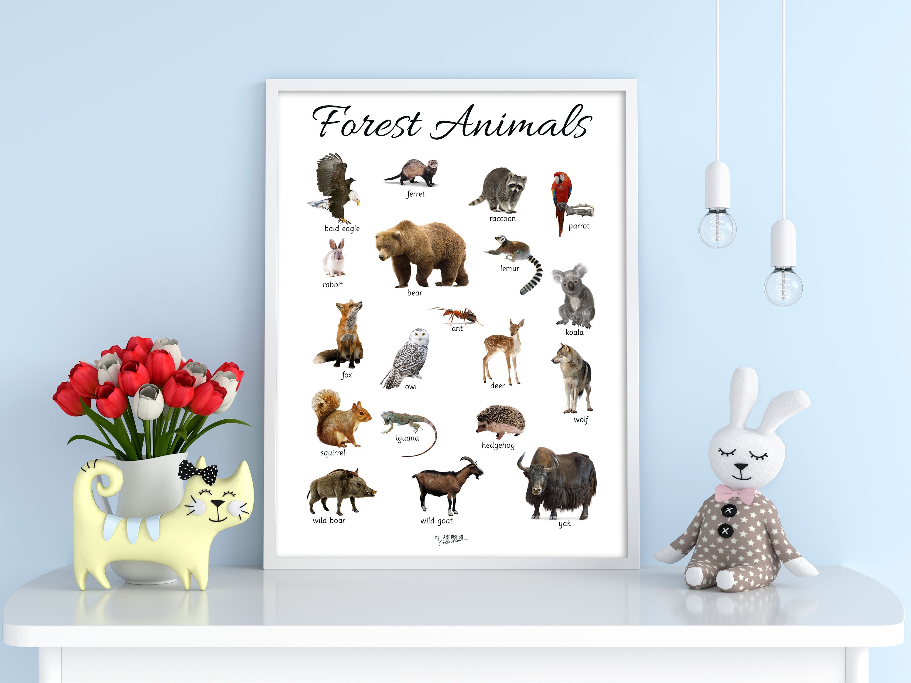 FOREST ANIMALS POSTER Montessori Poster Montessori - Etsy UK