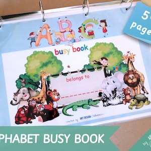 Alphabet Busy Book Printable Preschool Activity Homeschool Resources ...