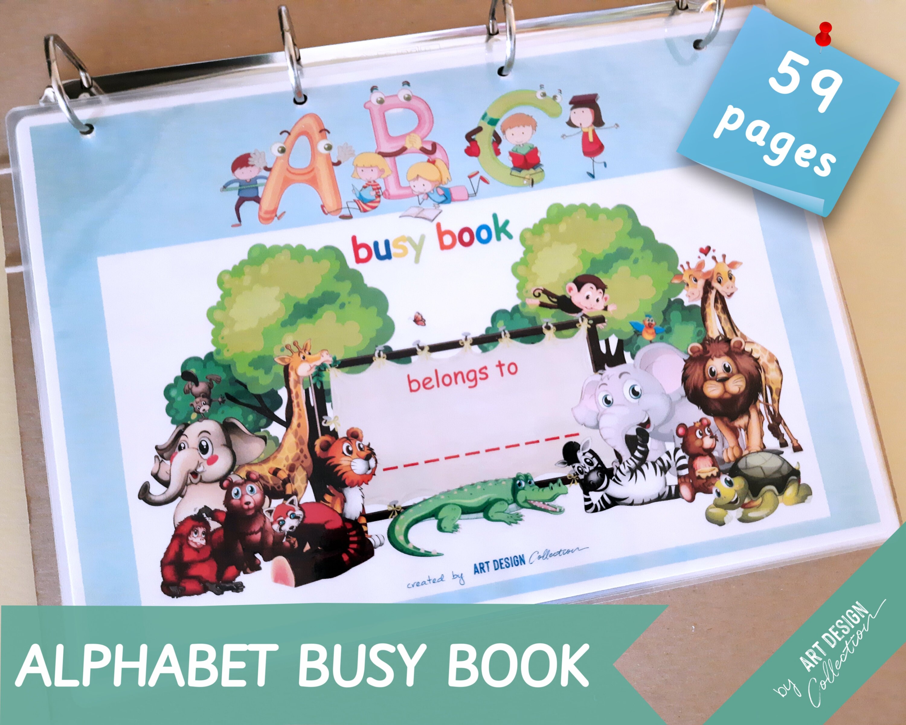 Alphabet Busy Book Printable Preschool Activity Homeschool - Etsy