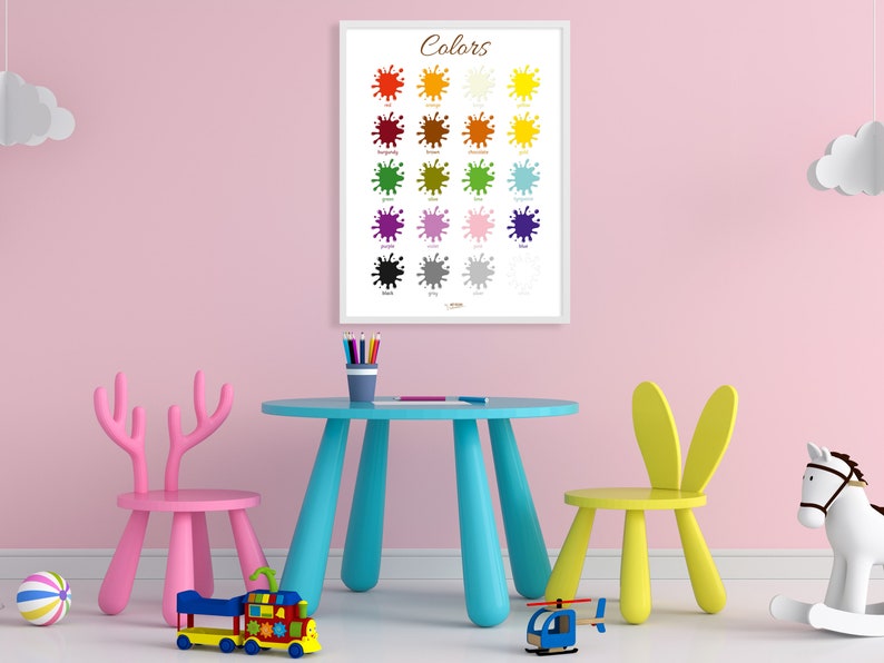 COLORS POSTER • Montessori Poster • Montessori Educational ...