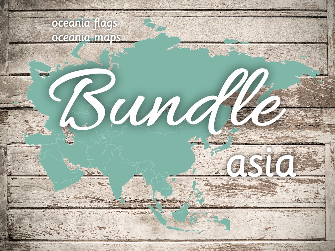 BUNDLE ASIA (flags, Maps) • 48 Montessori Cards • Flash Cards ...