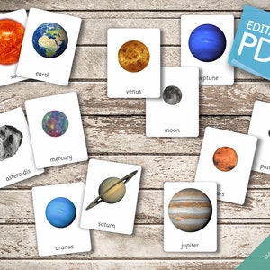 SOLAR SYSTEM SPANISH Edition • 13 Spanish and 13 English Editable ...