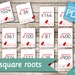 SQUARE ROOTS Math • 32 Montessori Cards • Flash Cards Nomenclature ...