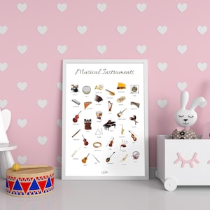 MUSICAL INSTRUMENTS POSTER • Montessori Poster • Montessori Educational ...