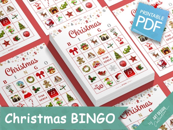 CHRISTMAS BINGO 30 Printable Cards Christmas Game Holiday - Etsy