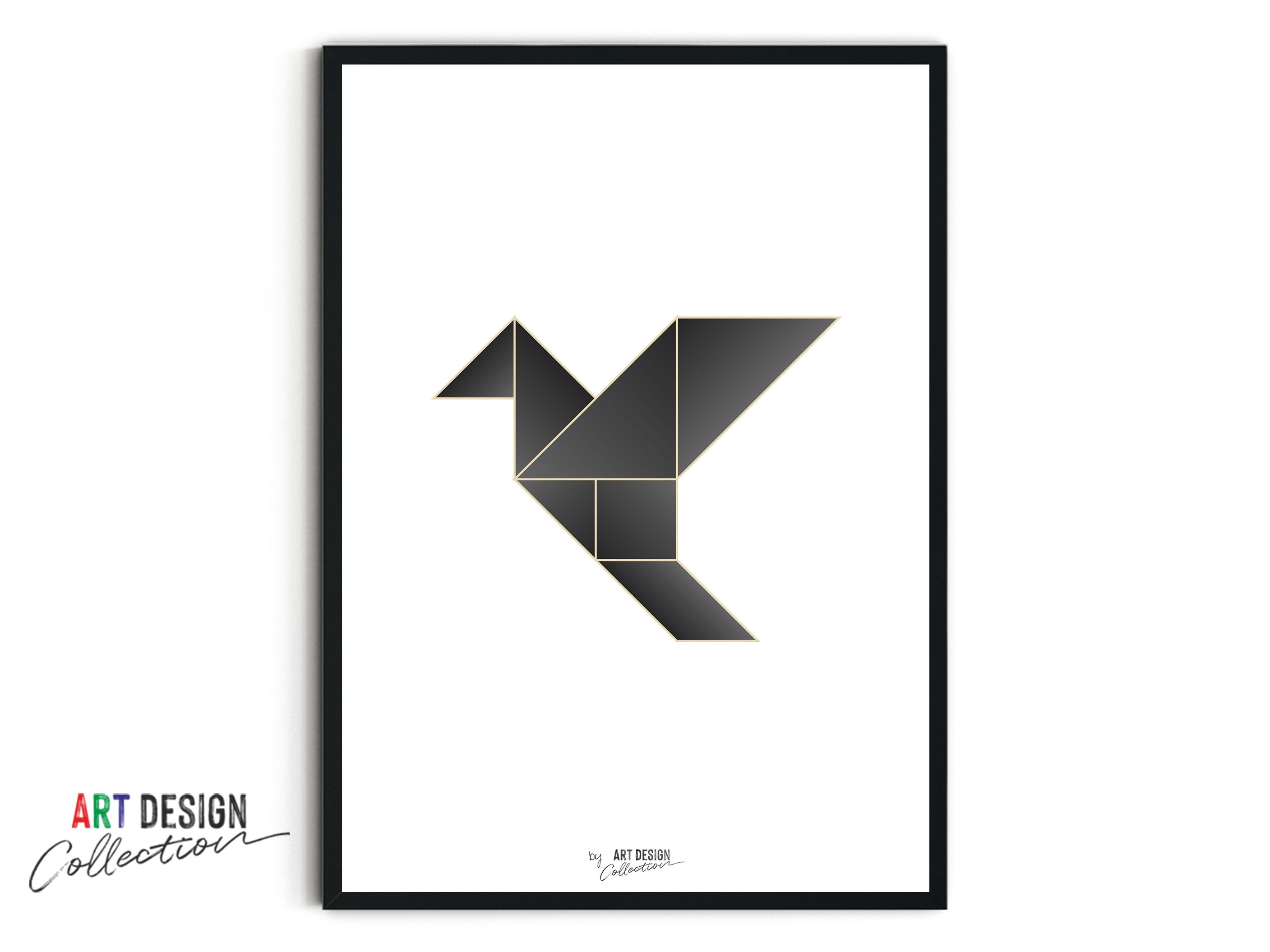 Bird Tangram Abstract Wall Art Printable Wall Art Decor | Etsy