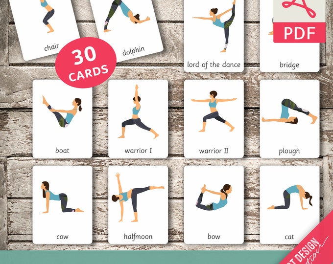 75 Yoga Poses PDF 8.5x11 - Etsy