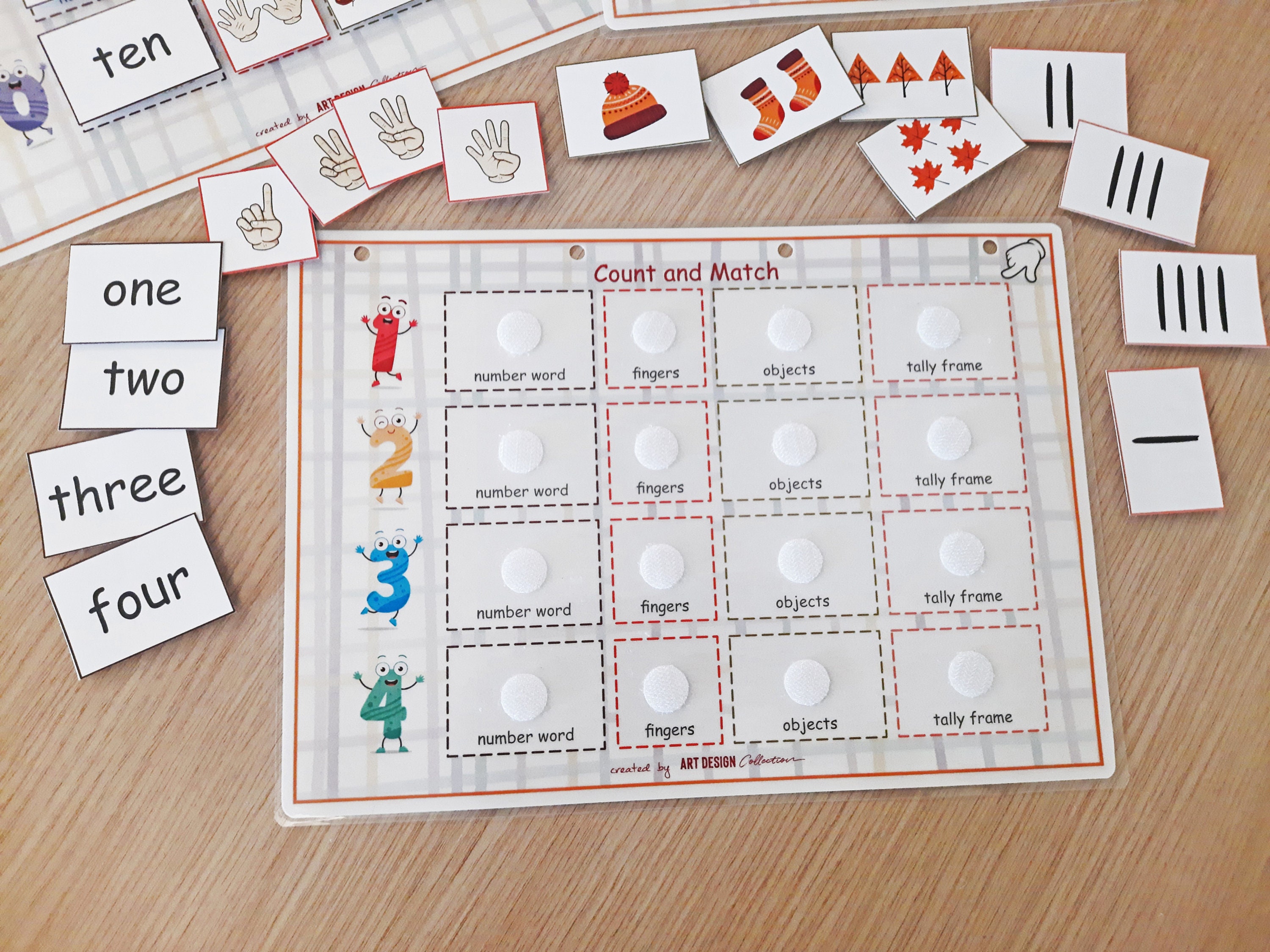 COUNT AND MATCH Busy Book Printable Preschool Activity | Etsy Canada