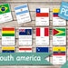 BUNDLE SOUTH AMERICA flags, Maps 35 Montessori Cards Flash Cards ...