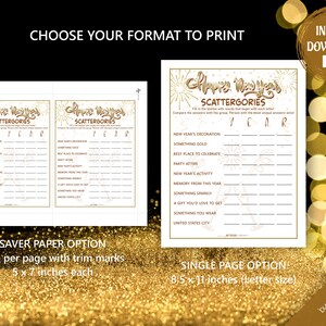 Happy New Year SCATTERGORIES Game • Christmas Game Holiday Christmas ...