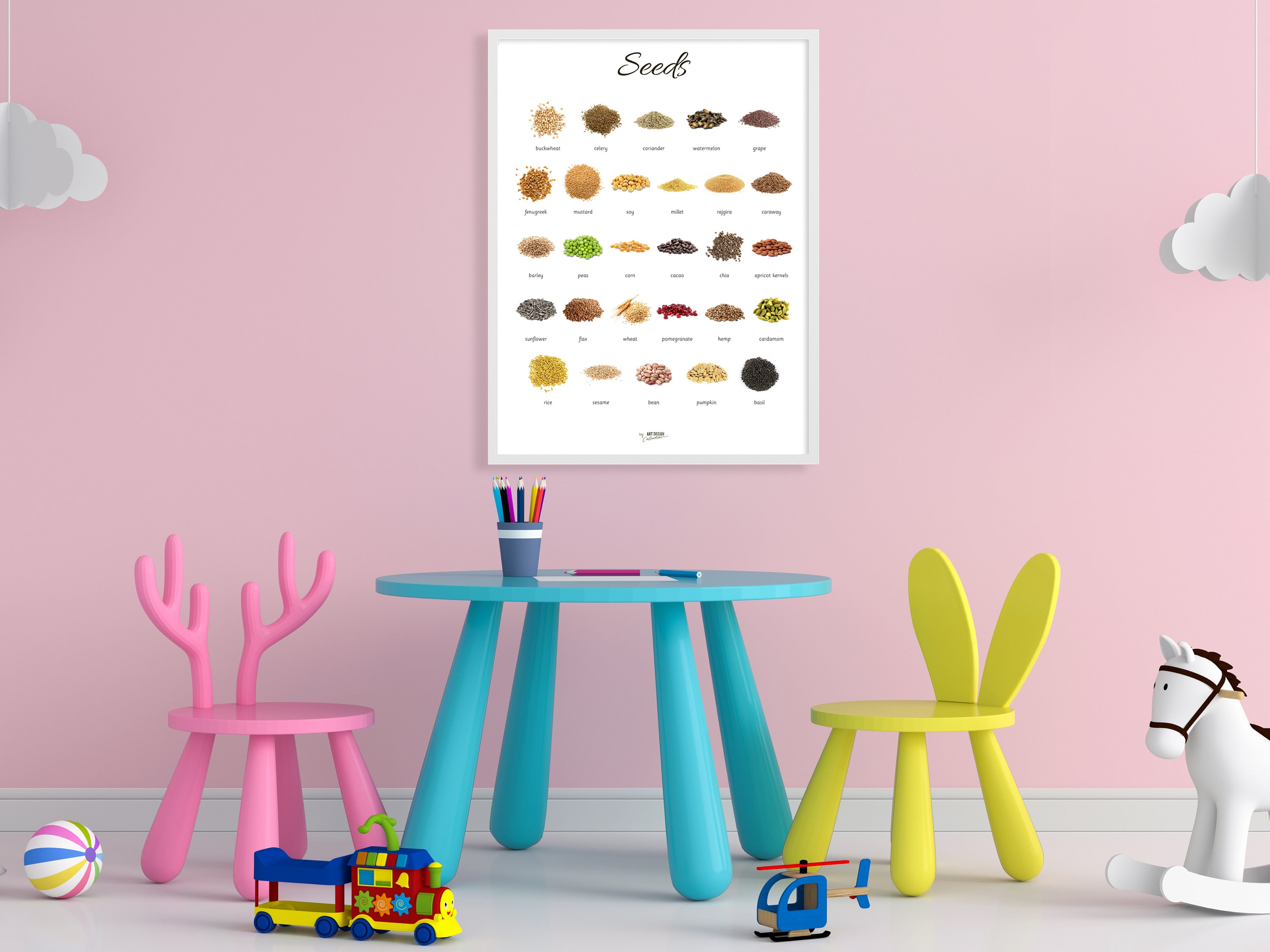 SEEDS POSTER • Montessori Poster • Montessori Educational Homeschooling ...