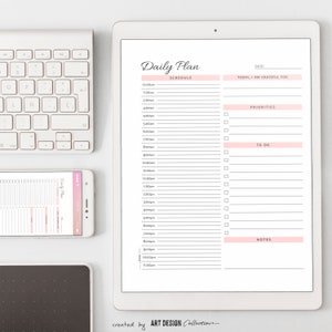 EDITABLE DAILY PLAN, Digital Planner Planner, Digital Download Budget ...