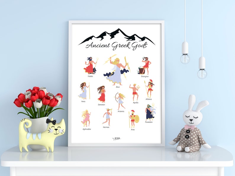 ANCIENT GREEK GODS Poster Montessori Poster Montessori - Etsy