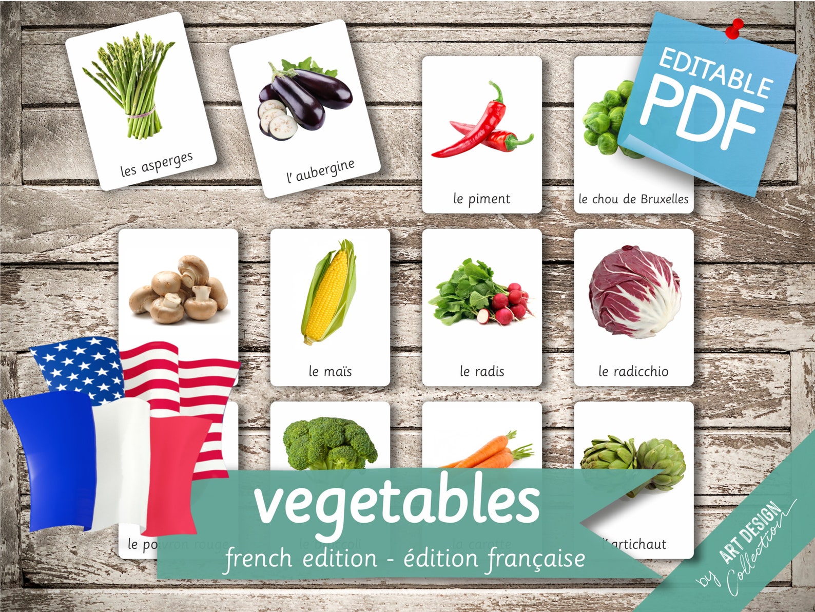 VEGETABLES MULTILINGUAL Edition 46 English French German | Etsy