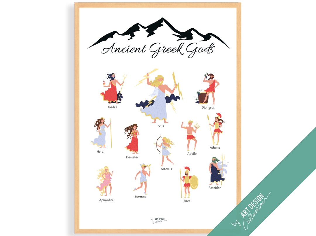 ANCIENT GREEK GODS Poster • Montessori Poster • Montessori Educational ...