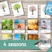 4 SEASONS 36 Editable Montessori Cards Flash Cards - Etsy