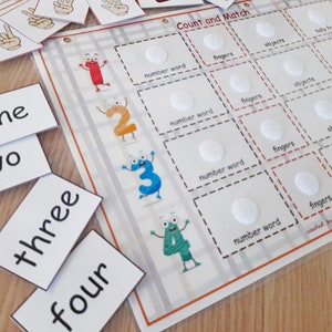 COUNT AND MATCH Busy Book Printable Preschool Activity Homeschool ...