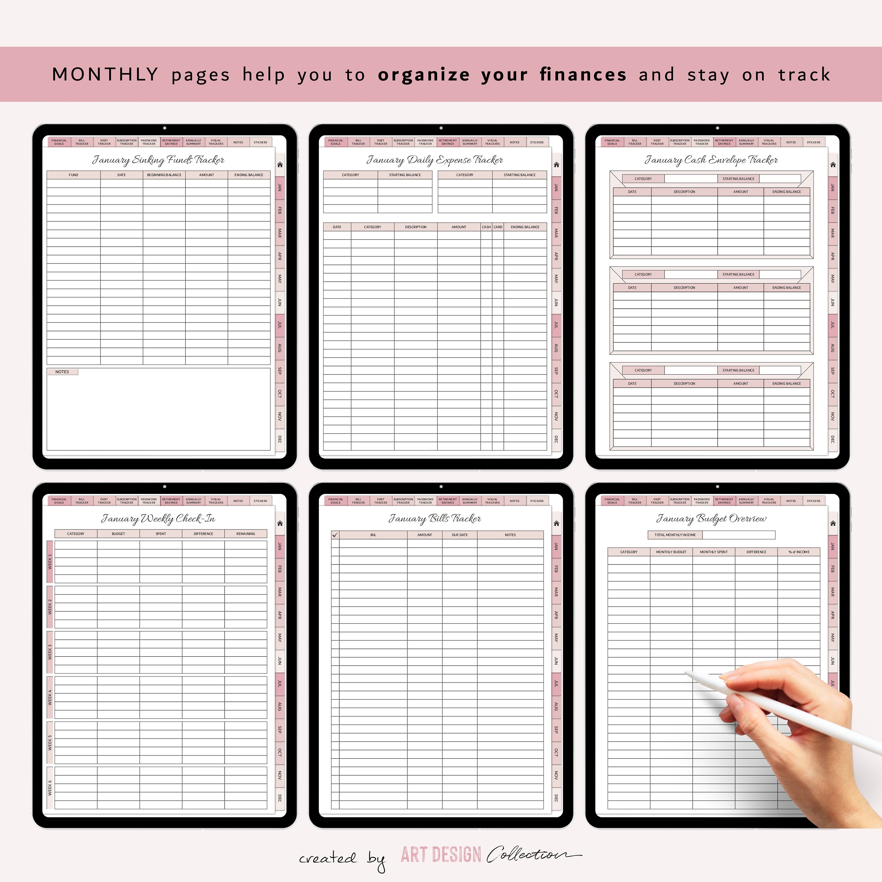 Digital BUDGET Planner, Goodnotes Digital Planner Digital Finance ...