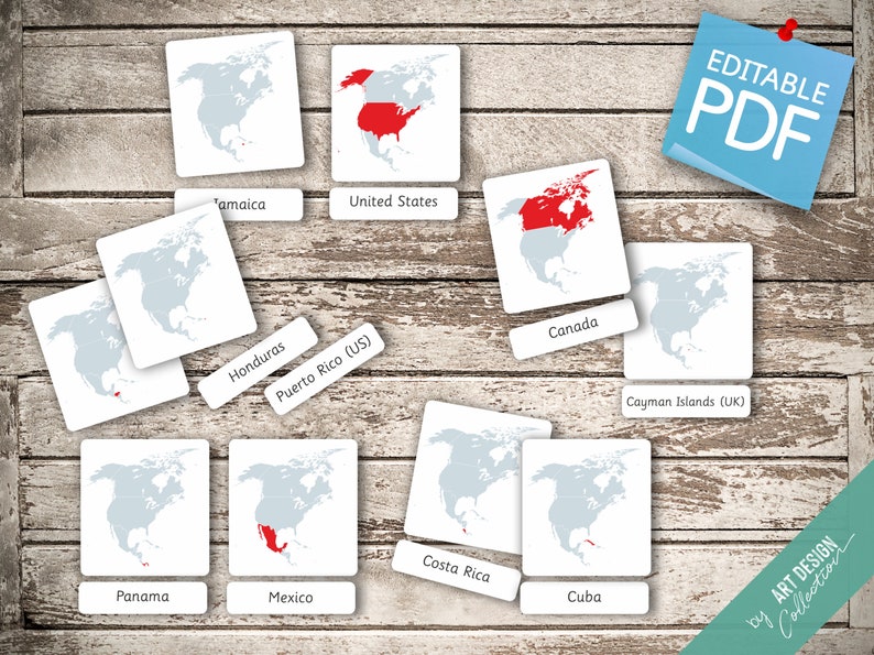 BUNDLE SOUTH AMERICA flags Maps 35 Montessori Cards - Etsy