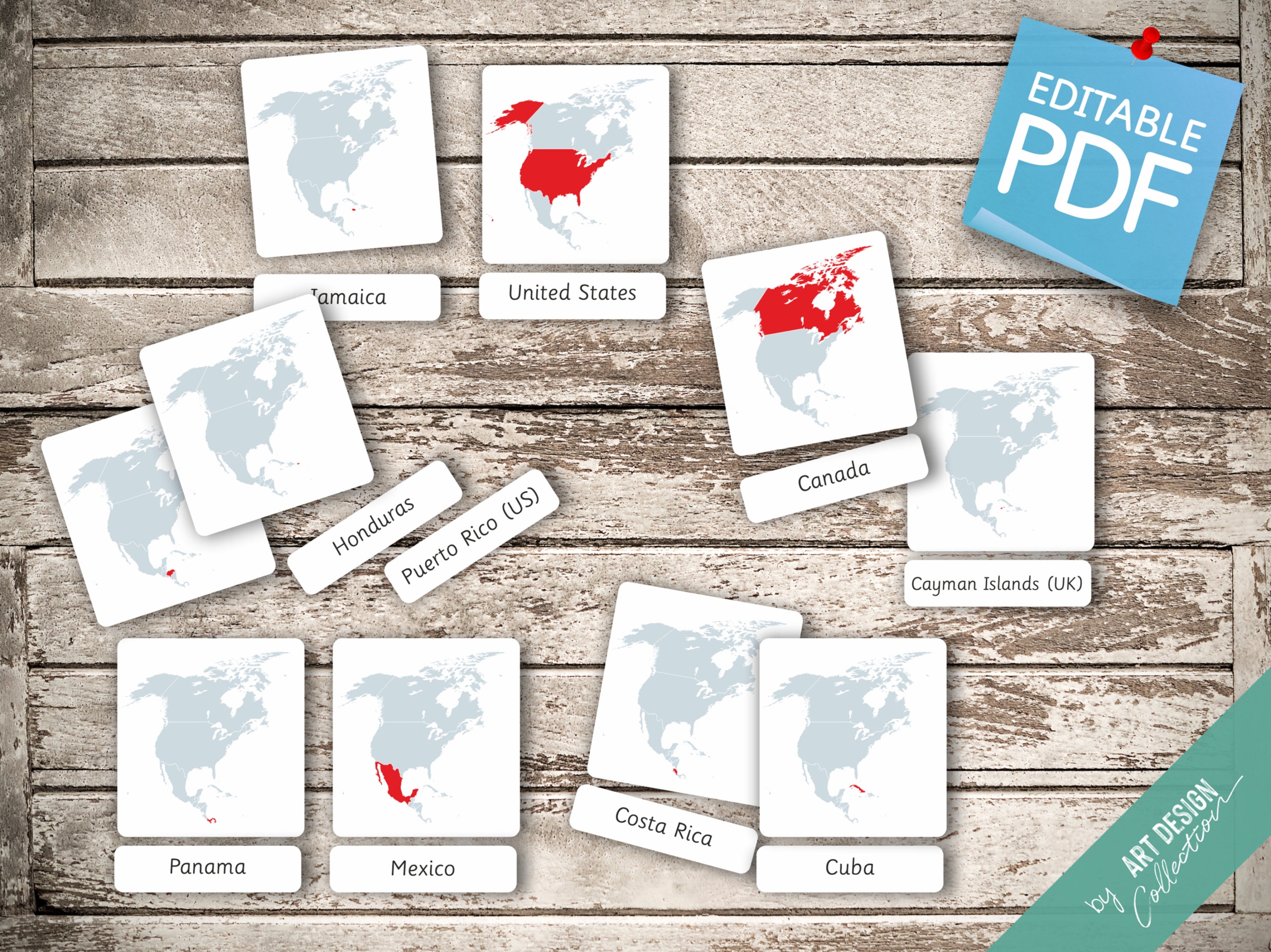 BUNDLE SOUTH AMERICA Flags Maps 35 Montessori Cards | Etsy