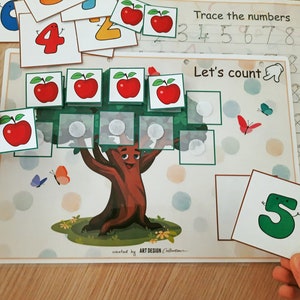 Let's Count 1 to 10 Activity Busy Book Printable Preschool Homeschool ...