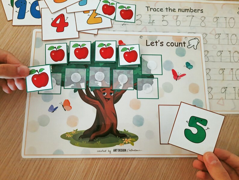 Let's Count 1 to 10 Activity Busy Book Printable Preschool - Etsy