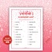 VALENTINE'S Scavenger Hunt Game Valentines Day Game Holiday Love Party ...