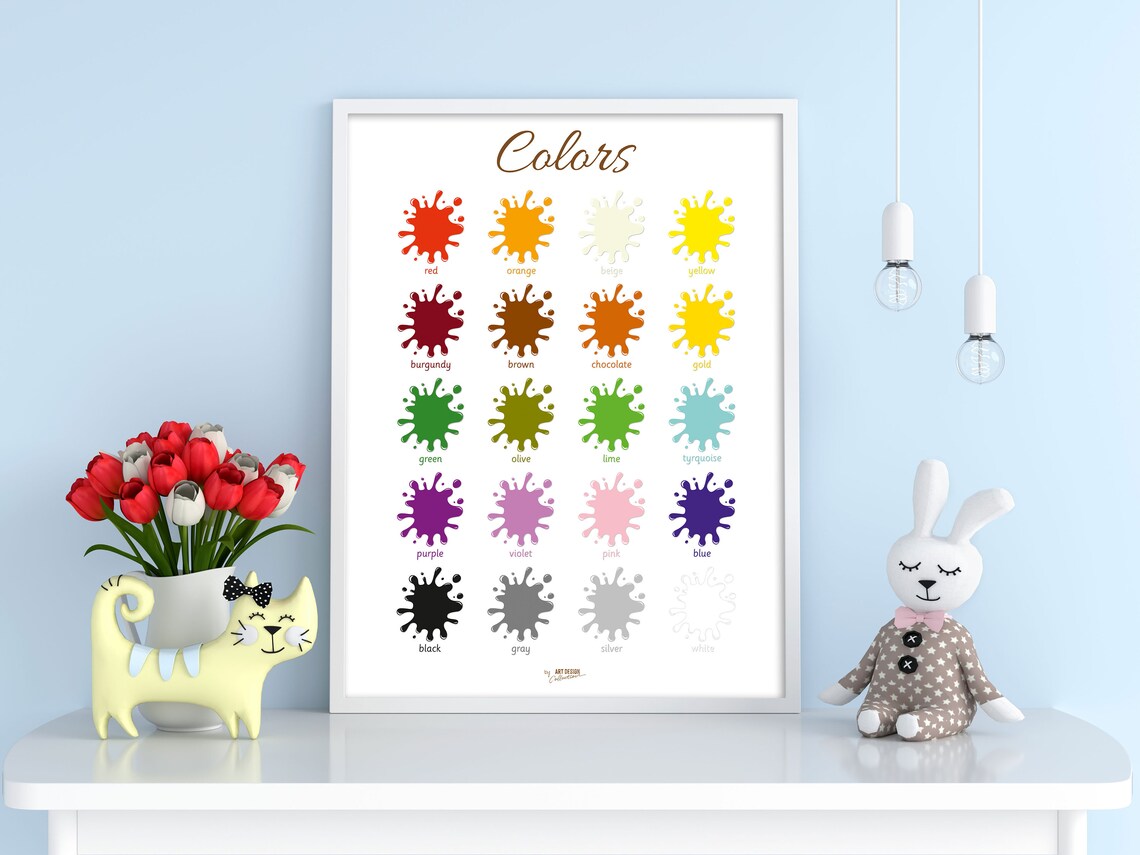 COLORS POSTER • Montessori Poster • Montessori Educational ...