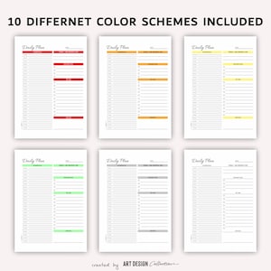 EDITABLE DAILY PLAN, Digital Planner Planner, Digital Download Budget ...