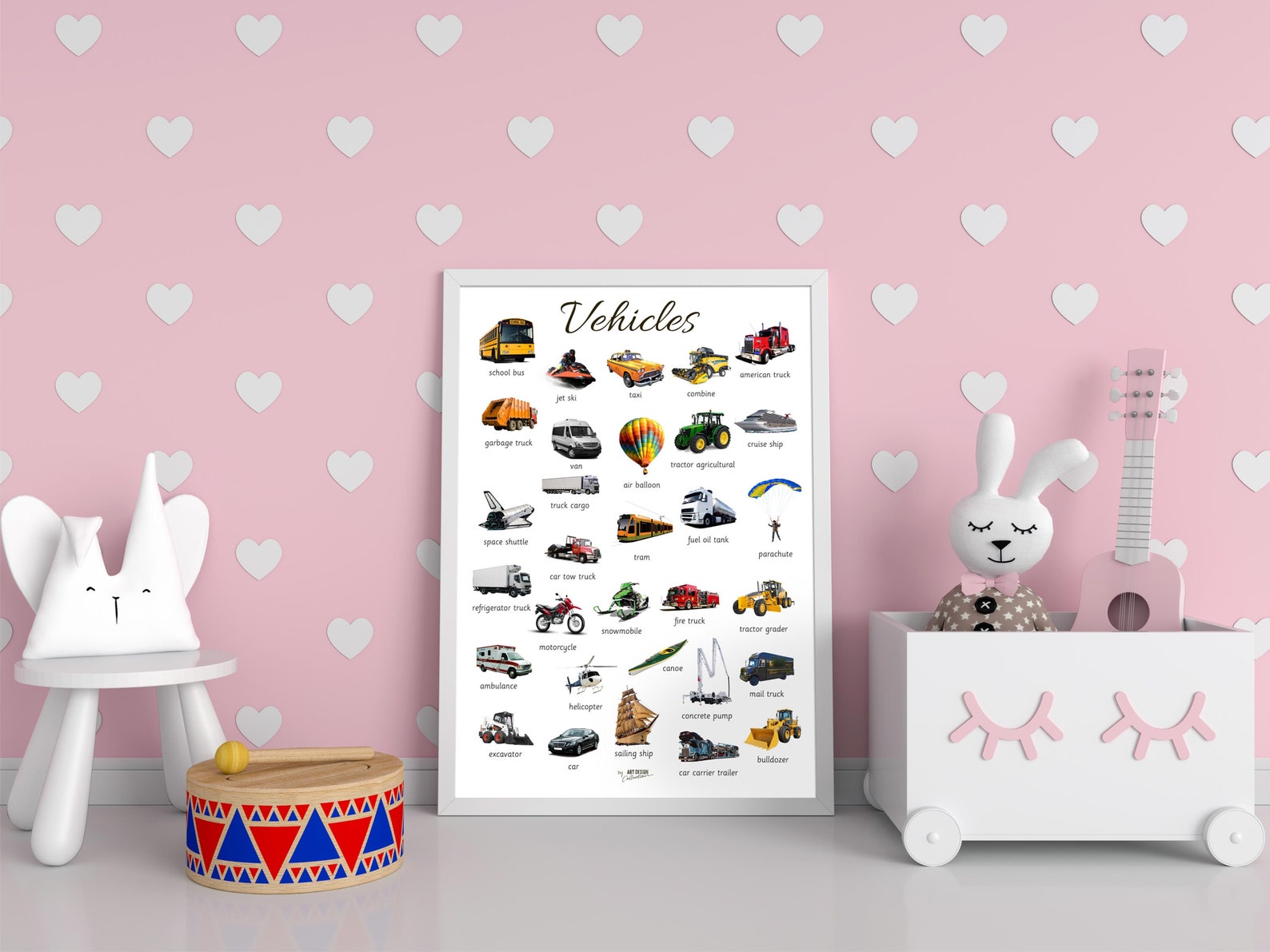 2 VEHICLES POSTERS Montessori Poster Montessori Educational ...